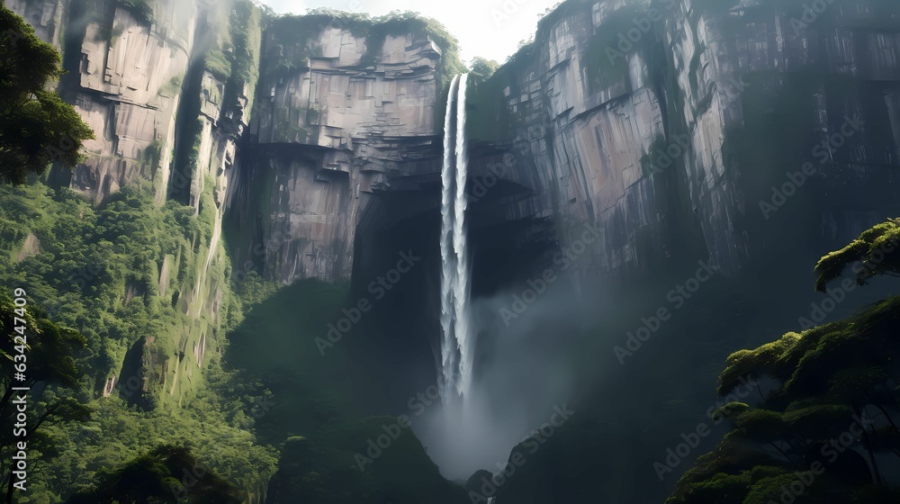 Angel Falls , the world's tallest waterfall, Angel Falls, as it ...