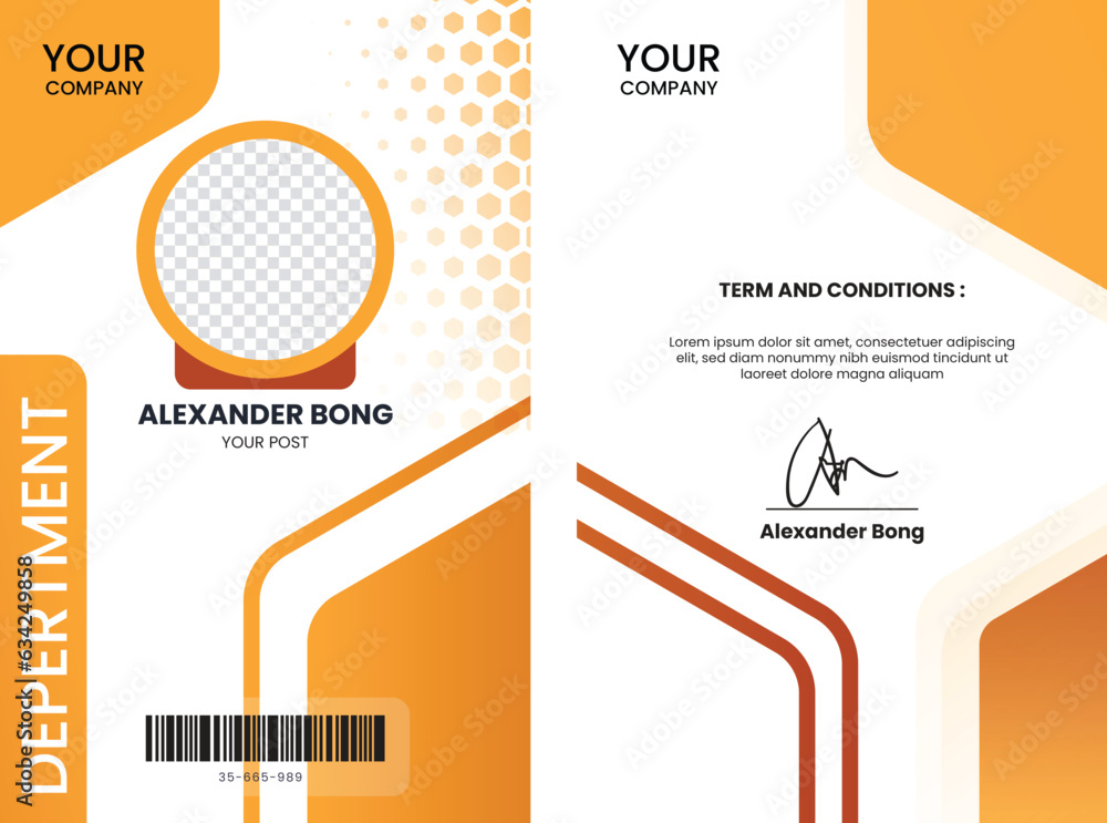 Modern and Minimalist Id Card Template | Creative Id Card Design with ...