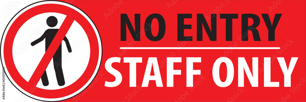 Poster No entry staff only sign vector – Wall Art | UkPosters