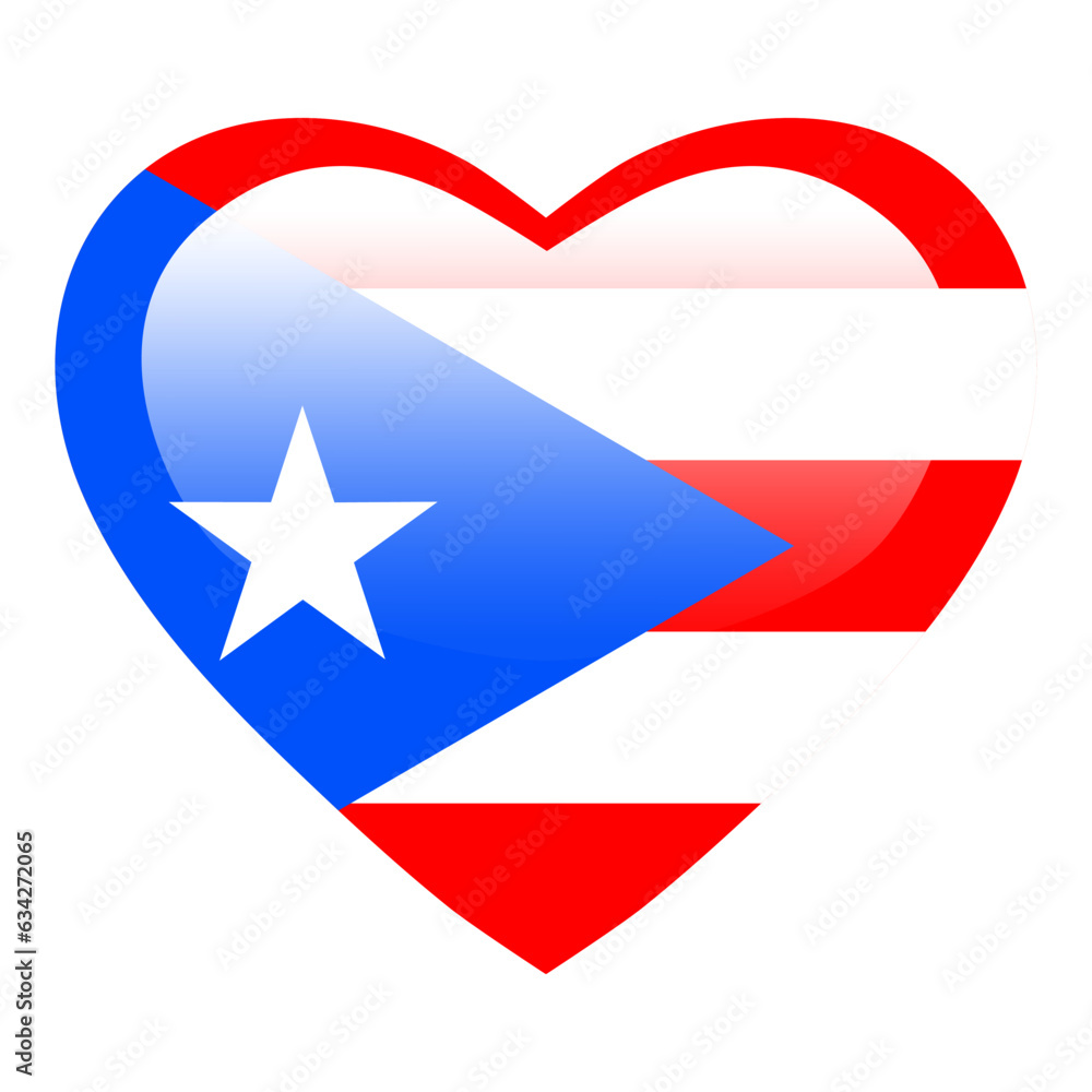 Love Puerto Rico flag, Puerto Rico heart glossy button, Puerto Rico ...