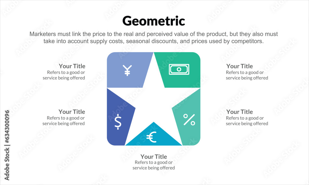 Set of geometric elements divided into 3, 4, 5, 6, 7 and 8 options ...