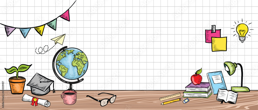 Education Concept Celebration Background. Happy Teacher's Day or Back ...