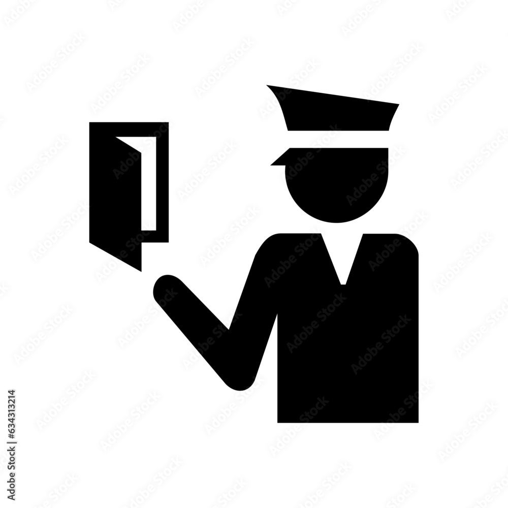 ISO 7001 TF 019: Immigration, or Passport control/inspection Stock ...