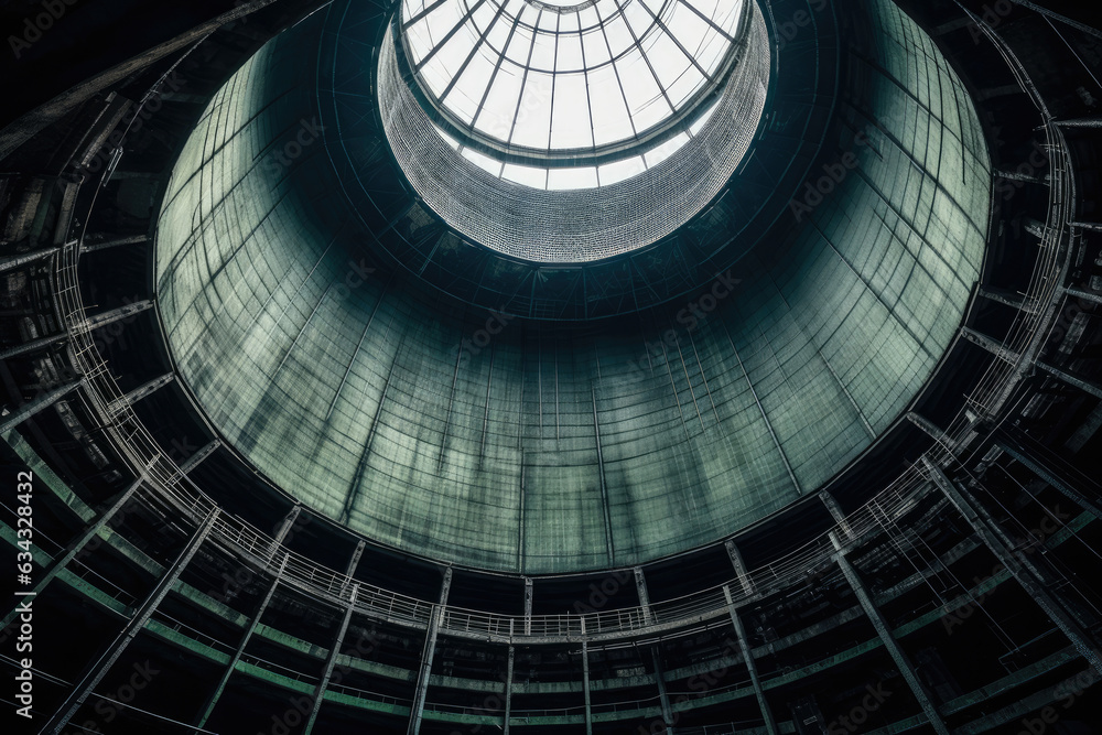 Glimpse inside the Cooling Tower - Industrial Macro Shot Highlighting ...