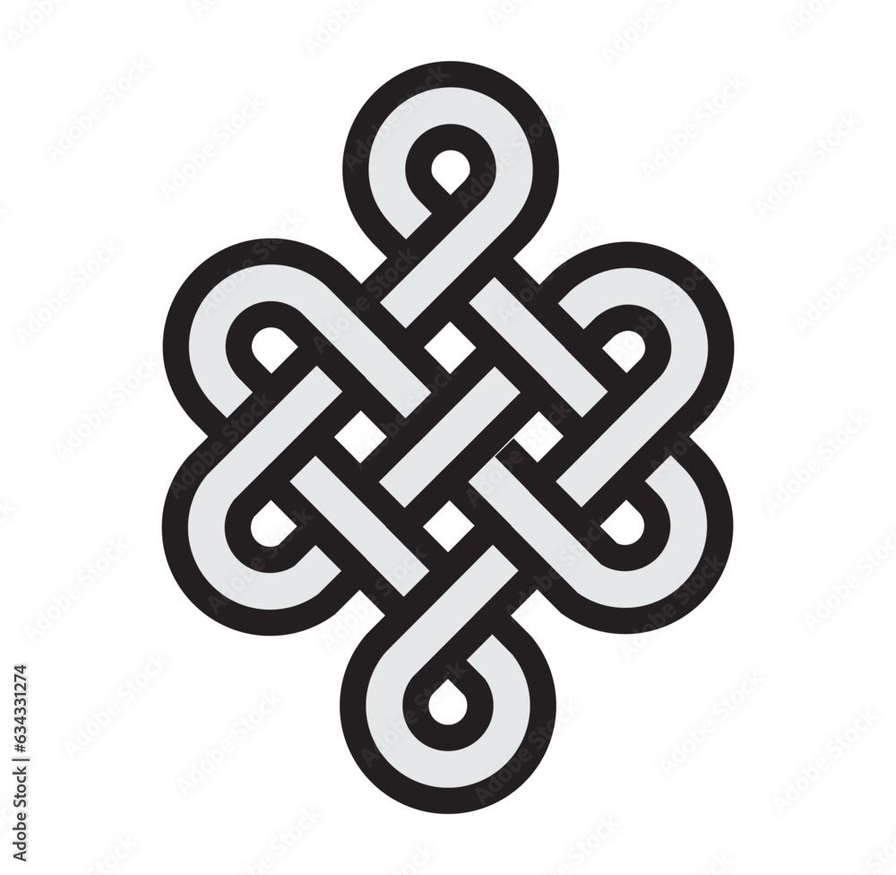 Infinity knot of longevity and health, a sign of good luck Feng Shui ...