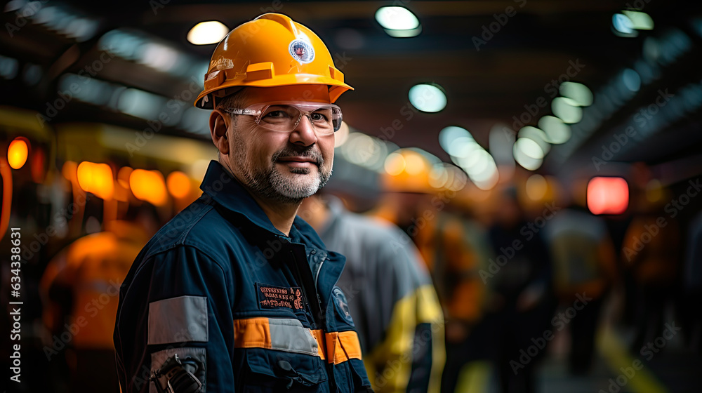 Portrait engineer under inspection and checking construction process ...