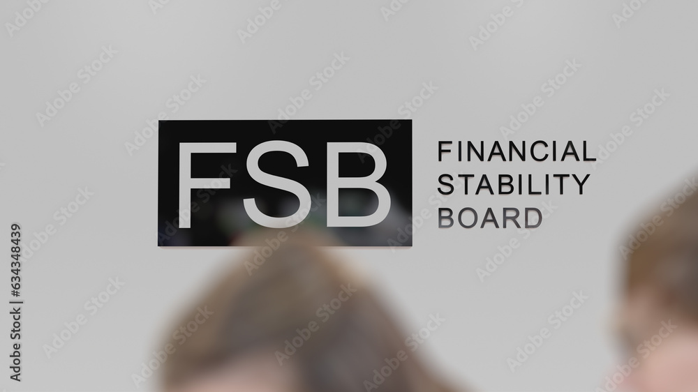 August 10th 2023, the logo of FSB Financial Stability Board on a white ...