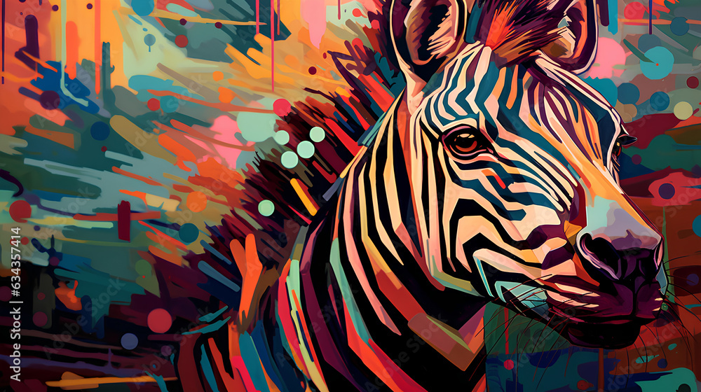 Abstract Art: Animal face , Generate visually striking abstract ...