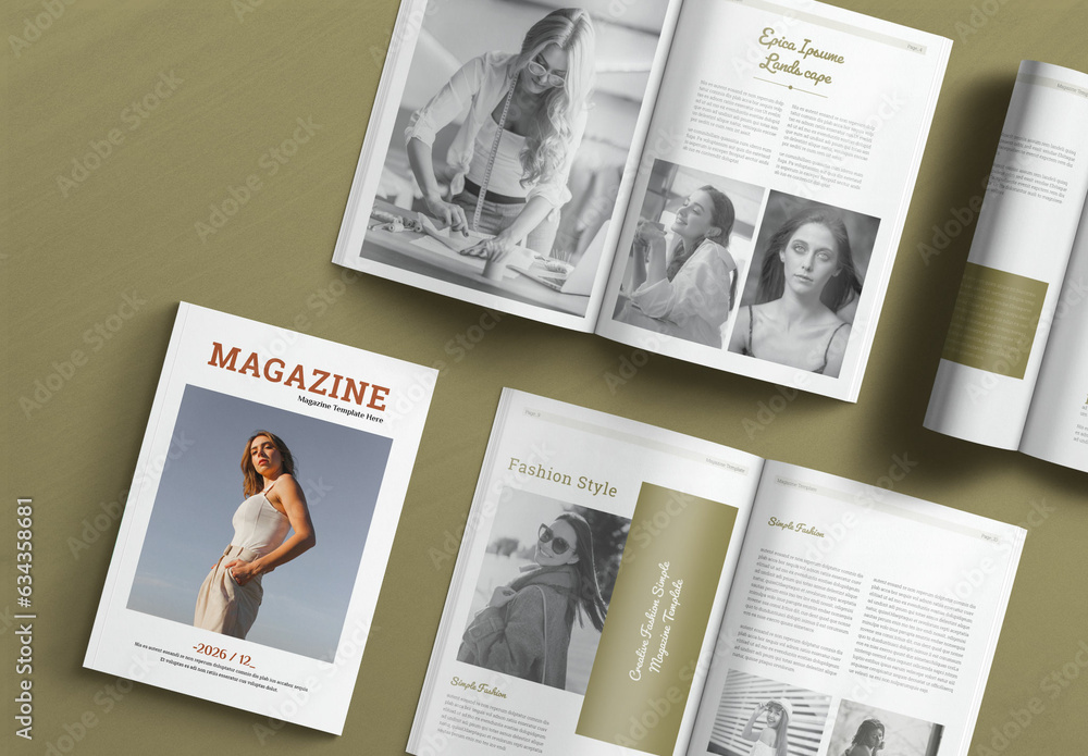 Magazine Template Layout Stock Template | Adobe Stock