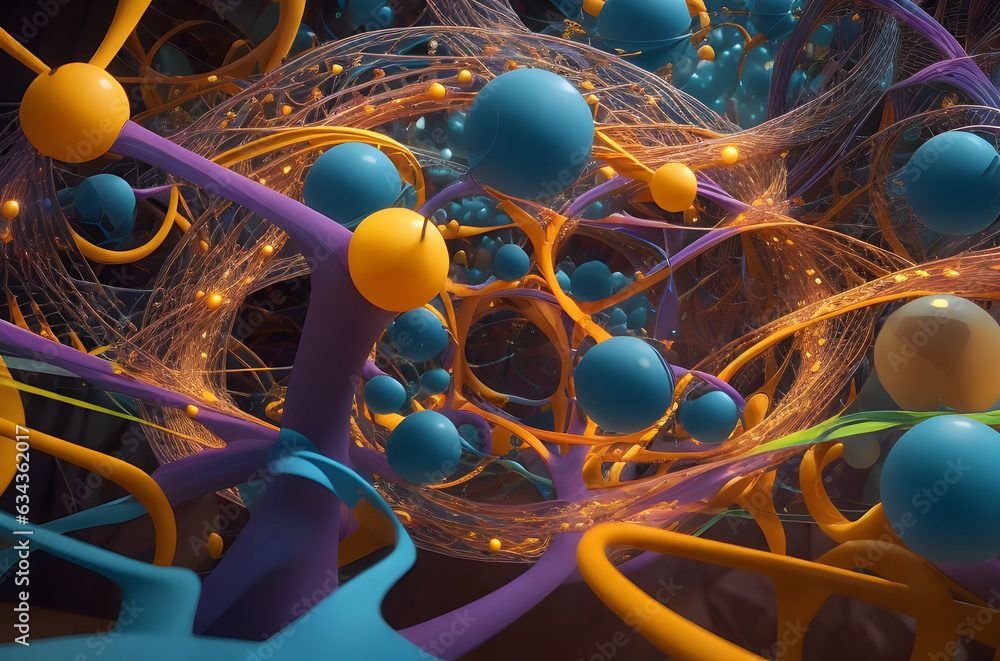 Intricate Quantum String Art: Escher-inspired, dynamic colors, endless ...