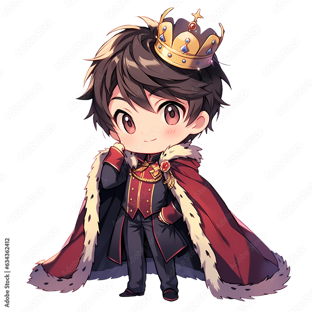 Cute Prince Clipart Illustration Stock Illustration | Adobe Stock