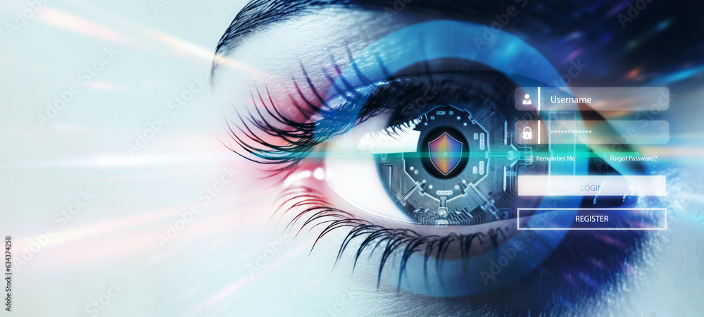 Eye scanning, biometric authentication, processing of biometric for ...