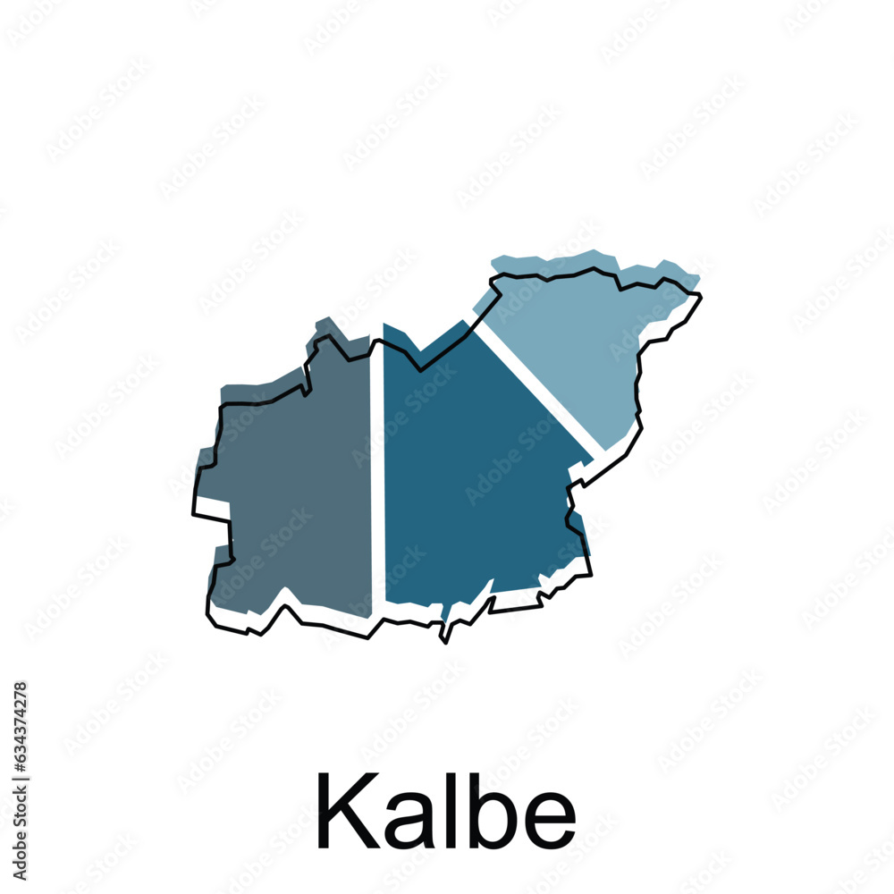 vector map of Kalbe. Borders of for your infographic. Vector ...