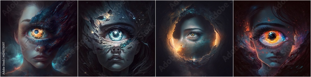 The concept revolves around a floating woman possessed by a dark demon ...