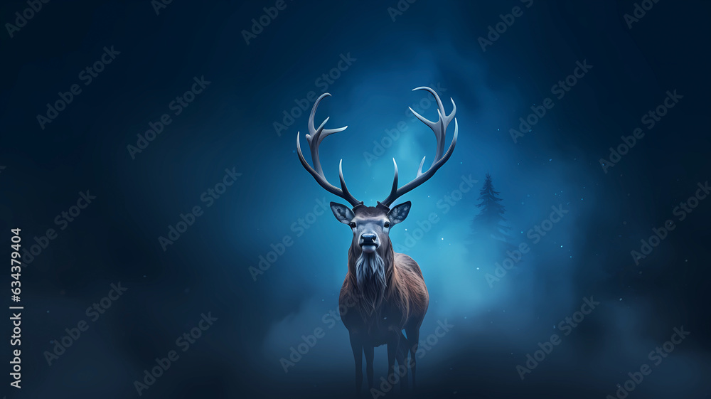 hand drawn cartoon christmas elk background material Stock Illustration ...