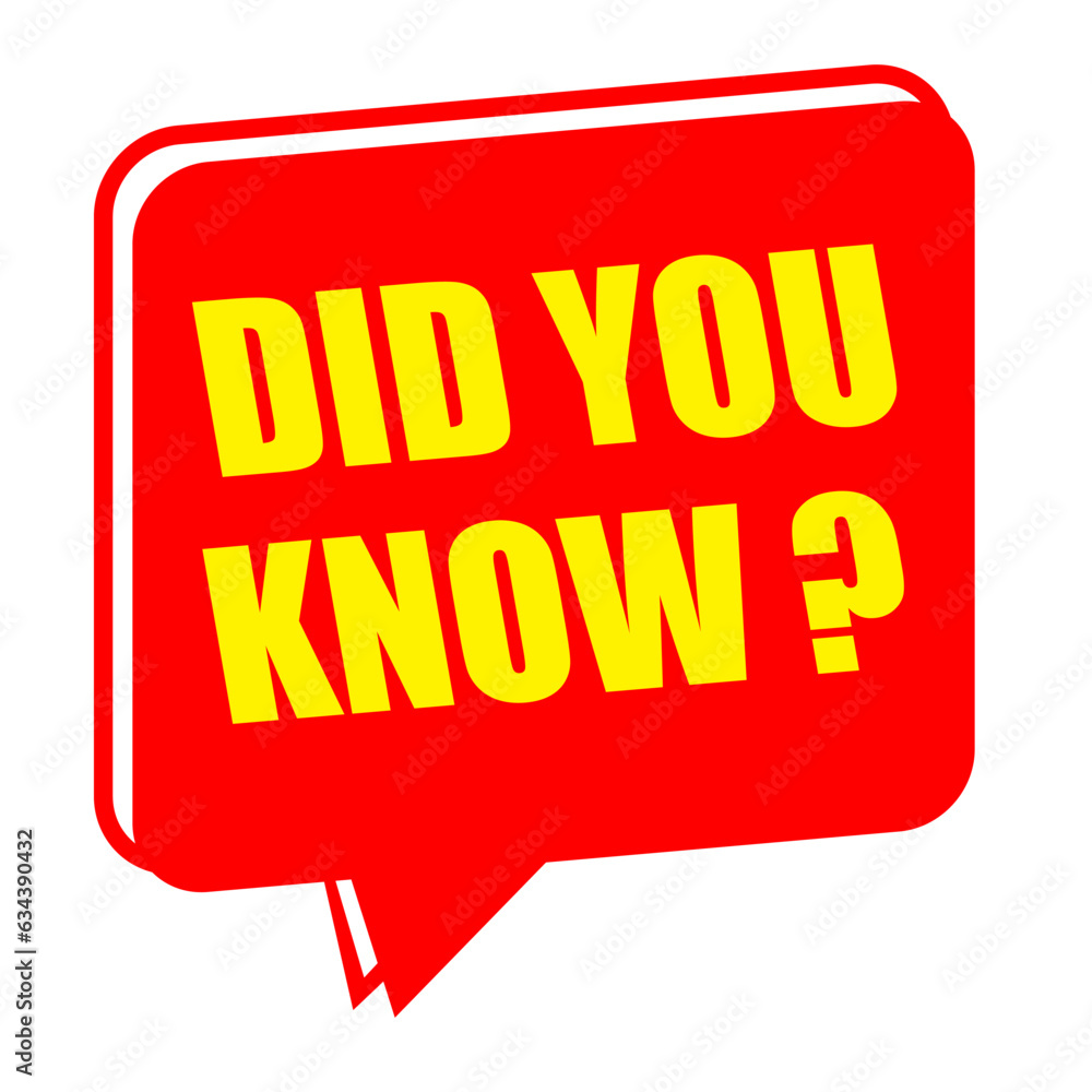 did you know banner text, did you know design with typography. Stock ...