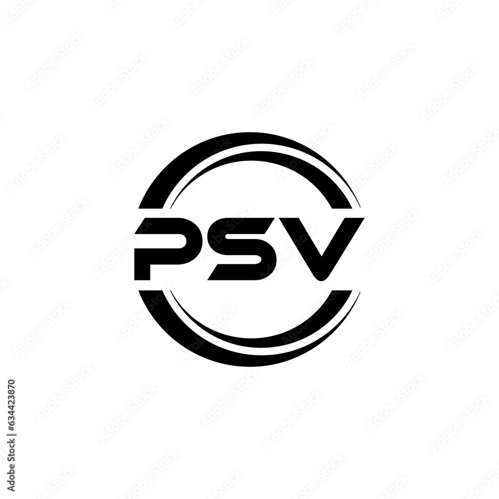 PSV letter logo design with white background in illustrator, vector ...
