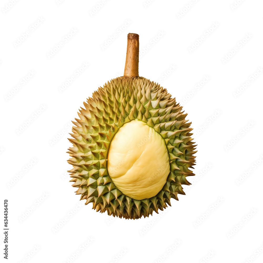 Kanyao Durian seen from above on a transparent background Stock ...