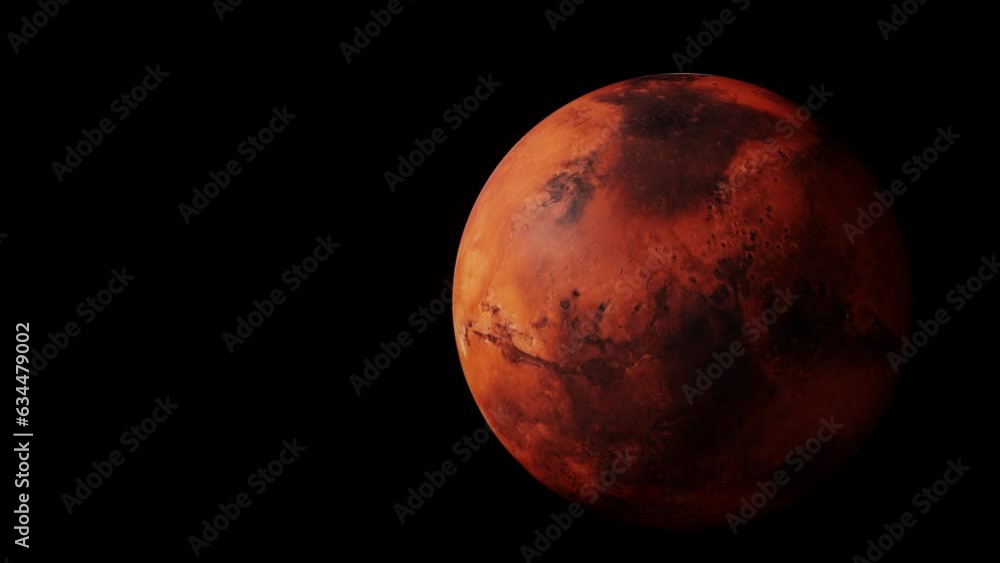 Planet Mars with alpha channel overlay view from outer space 3d render ...