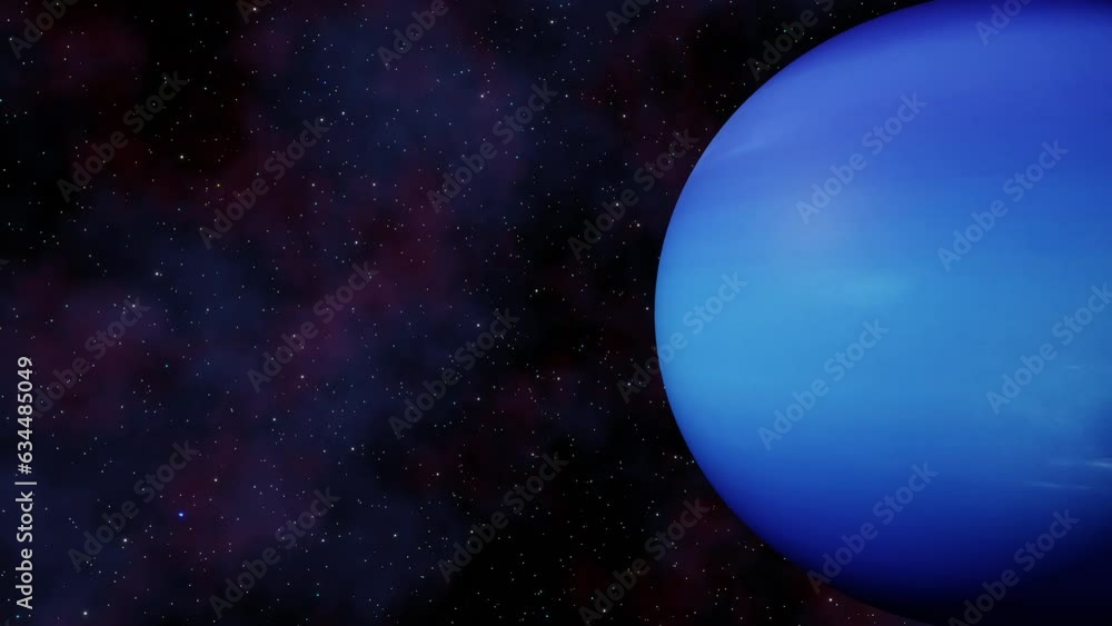 Planet Neptune view from outer space and twinkling stars in the Milky ...