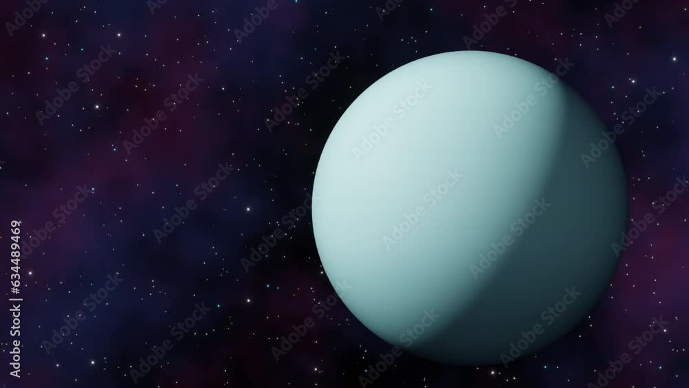 Planet Uranus view from outer space and twinkling stars in the Milky ...