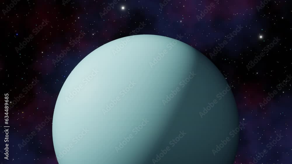 Planet Uranus with alpha channel overlay view from outer space 3d ...