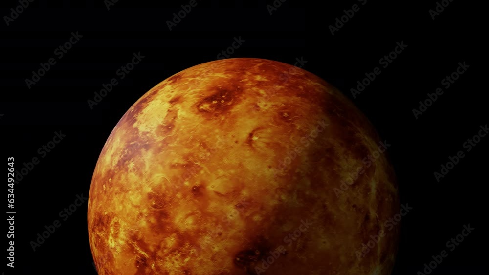 Vidéo Stock Planet Venus with alpha channel overlay view from outer ...