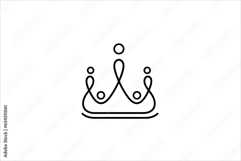 Crown logo vector image with water splash design Stock Vector | Adobe Stock