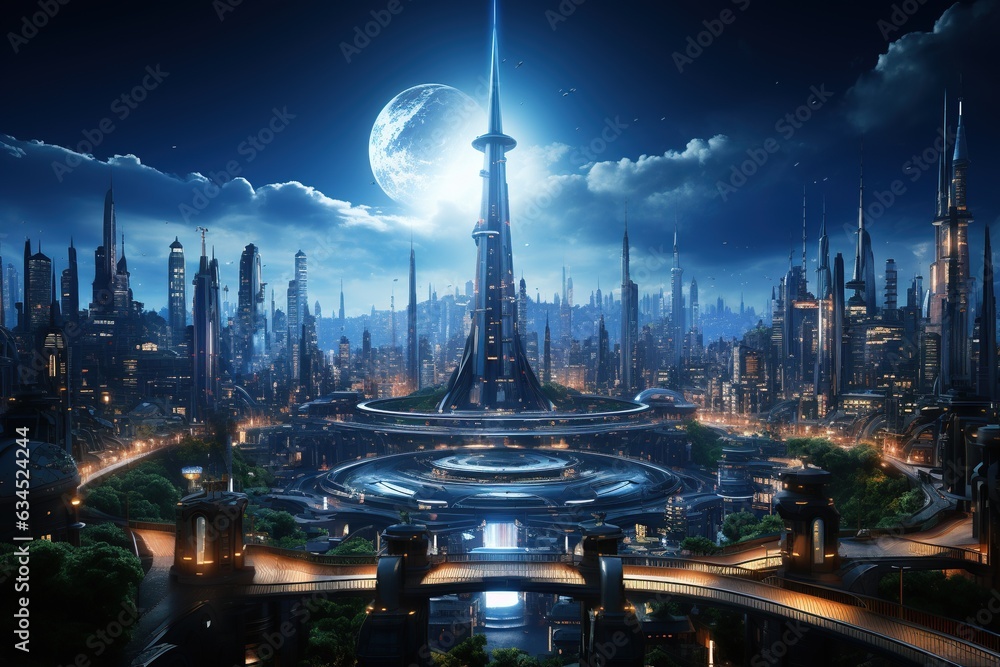 science fiction art using AI, featuring futuristic technology, space ...