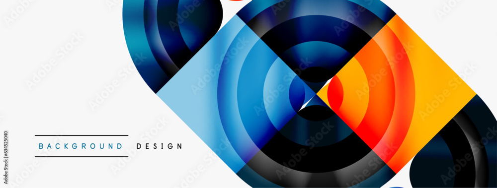 Circle abstract background. Wallpaper, banner, background, landing page ...