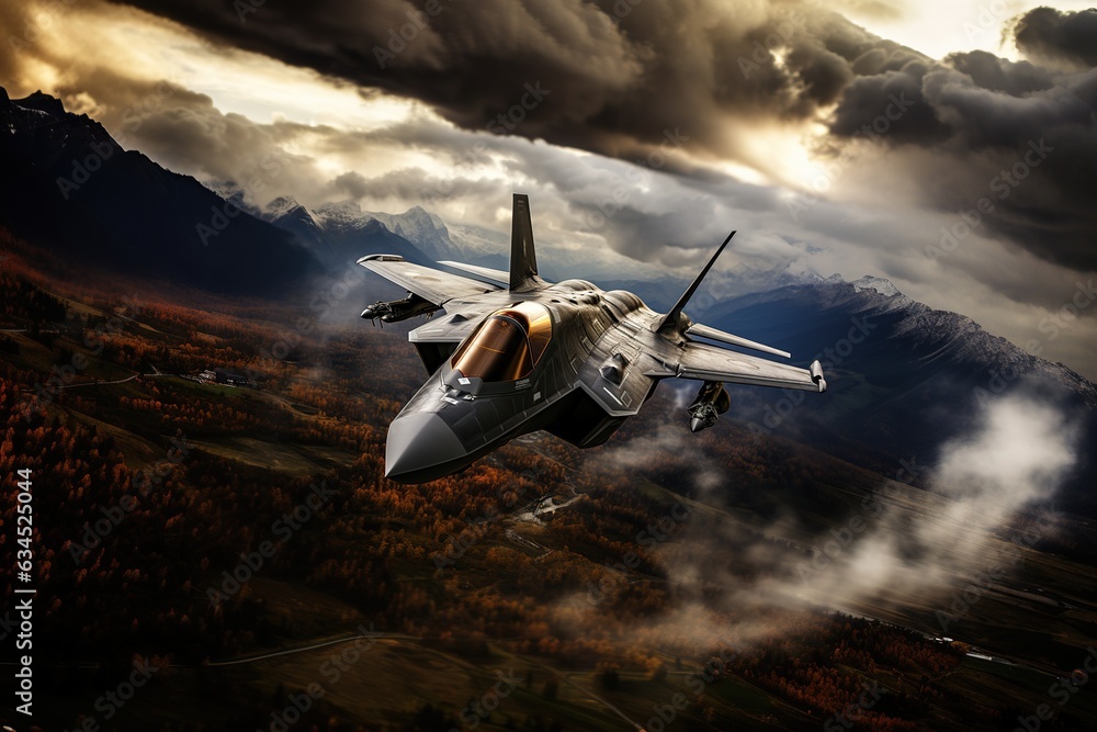 F35 Lightning II, stealth fighter ,advanced technology, aerodynamic ...