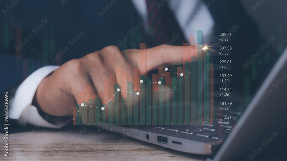 Goal business success strategy chart target and planning. Stock market ...