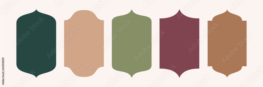 Ramadan frame shape. Collection of oriental style. Islamic vector ...