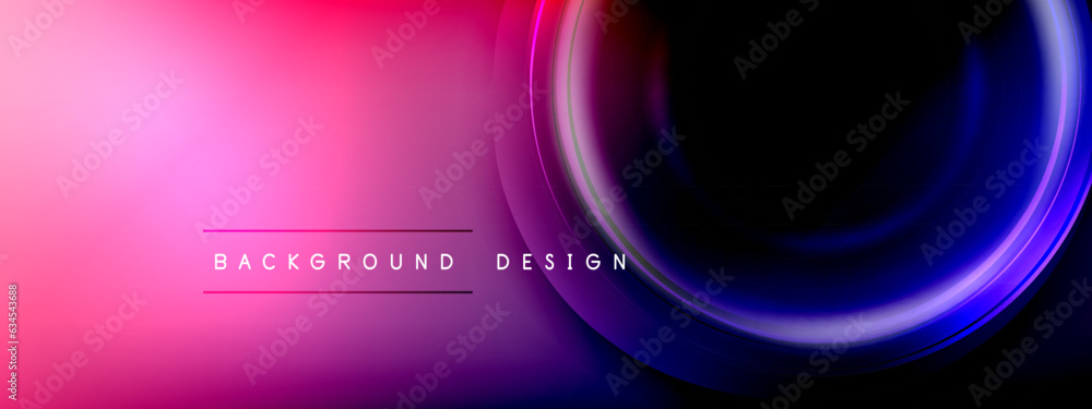 Circles lines and bubbles on bright glowing effect gradient with light ...