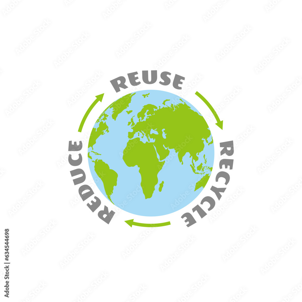 3R Campaign, Reduce Reuse Recycle Illustration Vector Stock Vector ...