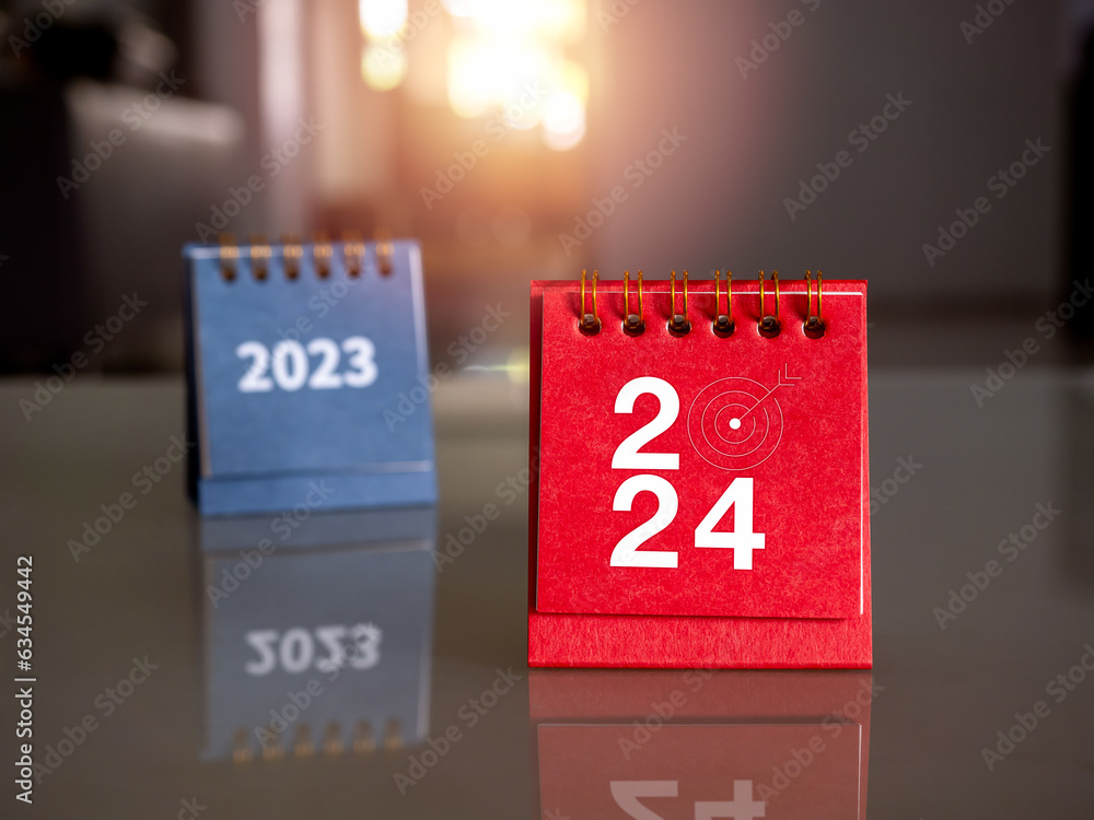 Happy new year 2024 banner background. 2024 and 2023 number year with ...