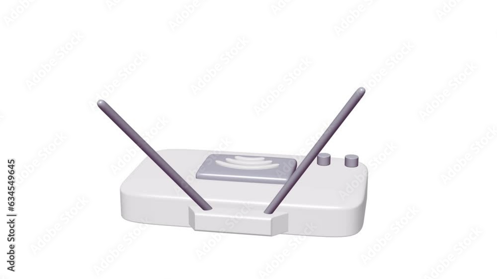 Modem Router with the antenna high speed wireless Wi-Fi internet. 4K ...