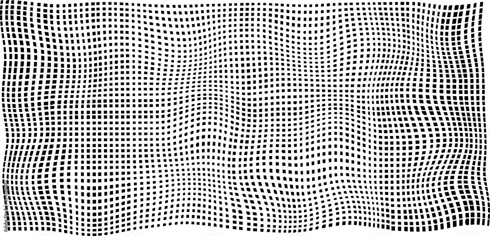 Abstract warped background Black and white wave pattern Curved twisted ...