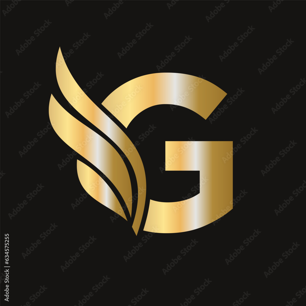 Letter G Wing Logo Design For Freight and Transportation Symbol. Wing ...
