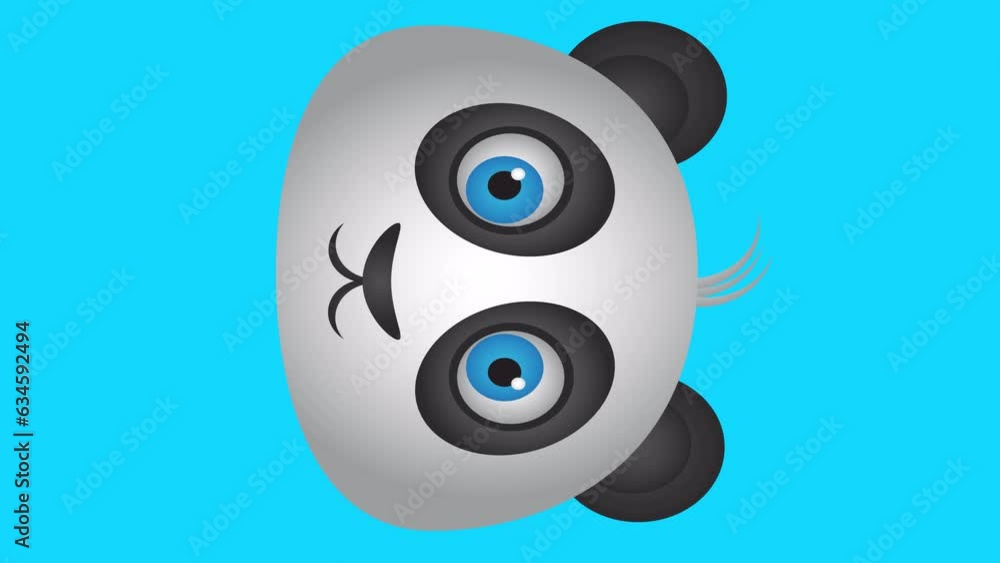 Cute Panda simple animation in vertical high resolution - Alpha Channel ...