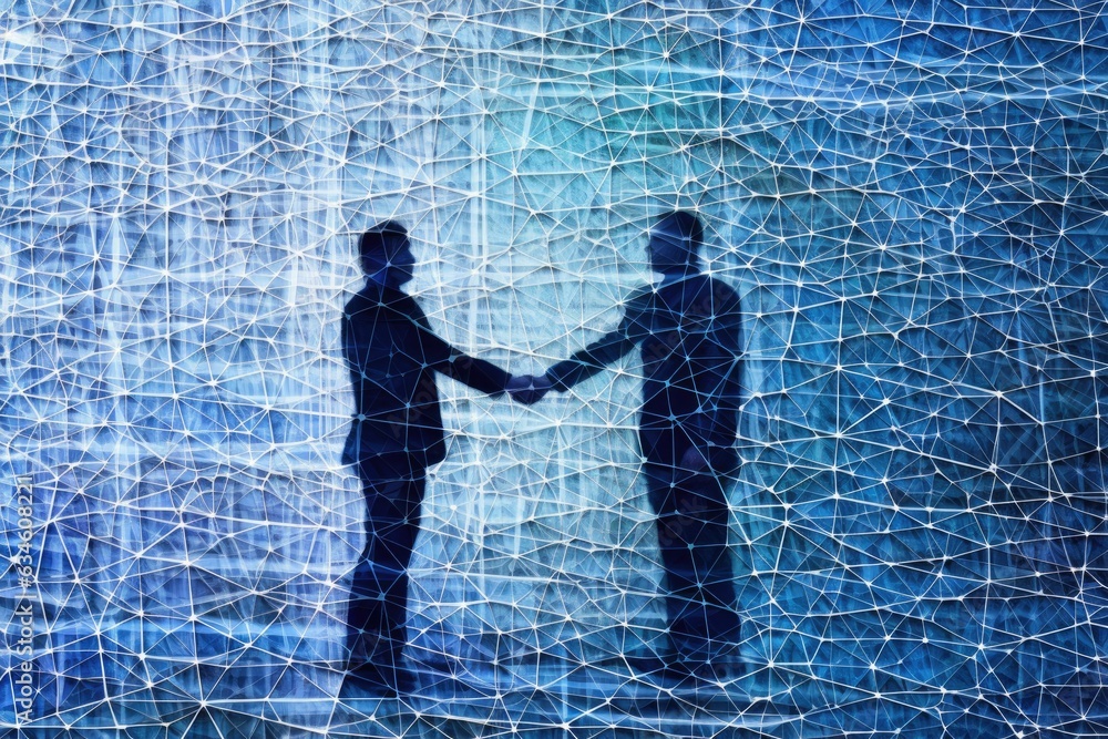 global network link connection and graph chart of stock market graphic ...