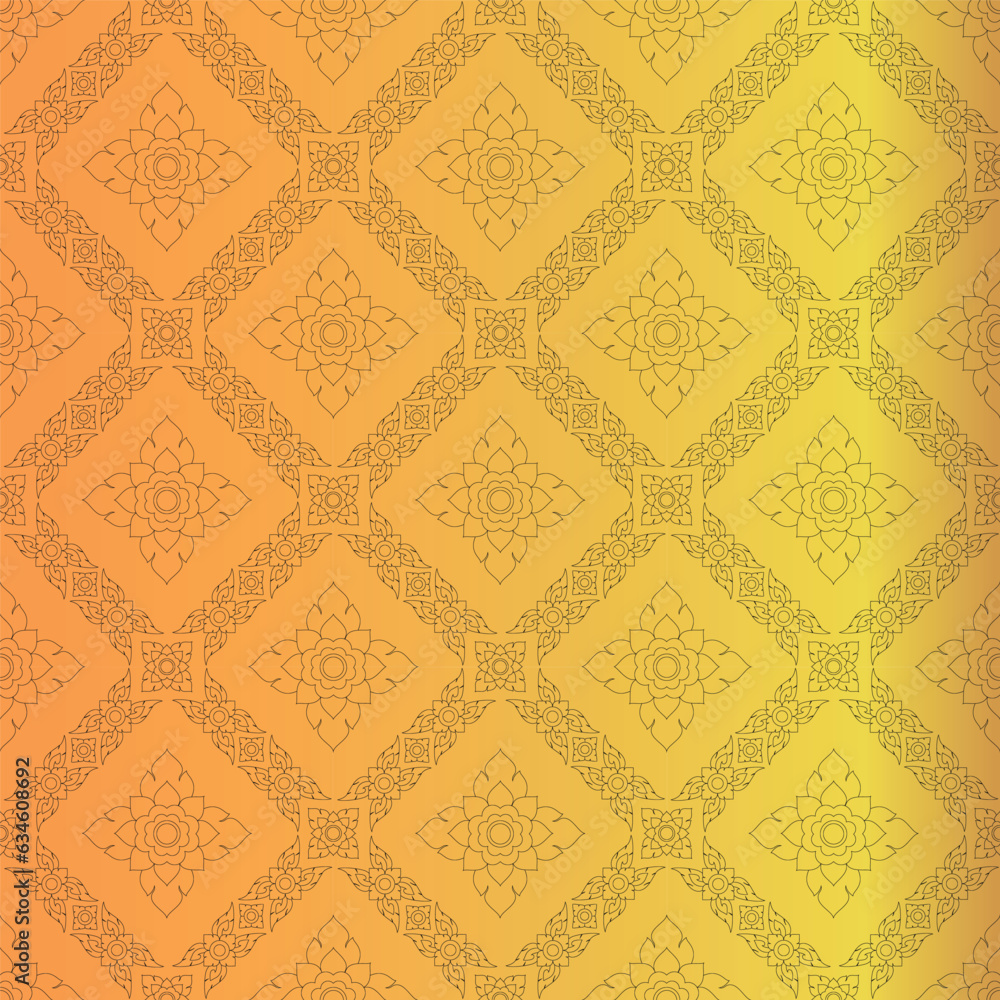 Thai pattern style in cultural fabric is a mesmerizing display of ...