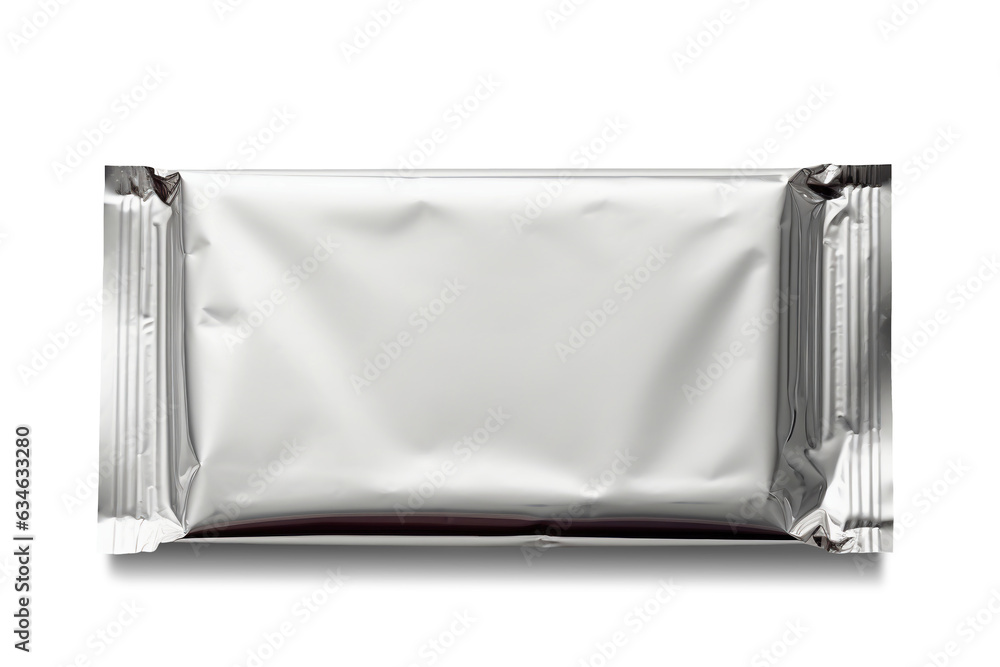 blank packaging aluminum foil sachet for product design mock-up ...