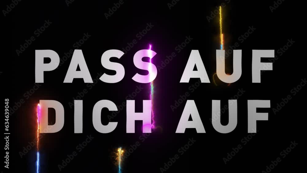 Repeating Splash Screen With The Words STAY SAFE In German Endlessly