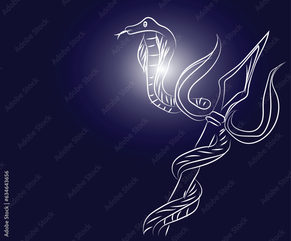 Snakes are often depicted around Shiva's neck, forming a coiled ...