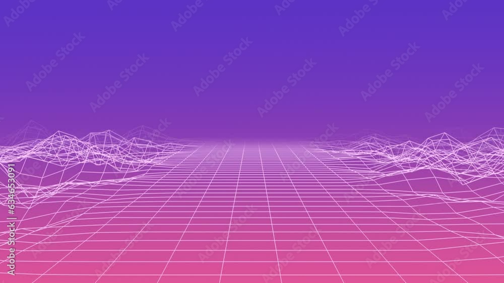 Vidéo Stock Futuristic animation of seamless empty virtual space with ...