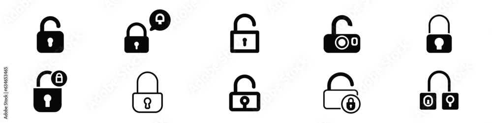Lock Icon in trendy flat style isolated on white background. lock and ... Lock Icon in trendy flat style isolated on white background. lock and ...