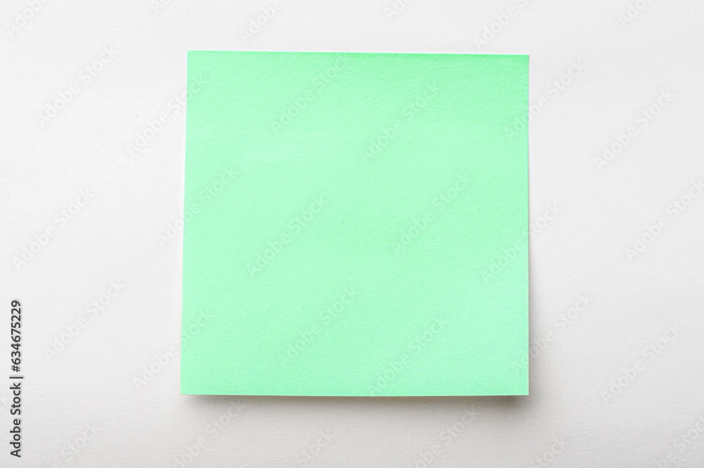 blank green sticky notes on white background. Mockup sticky Note Paper ...