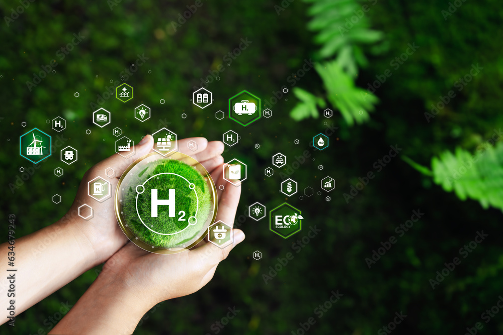 Hydrogen H2 innovation, zero emission technology. Zero risk group ...