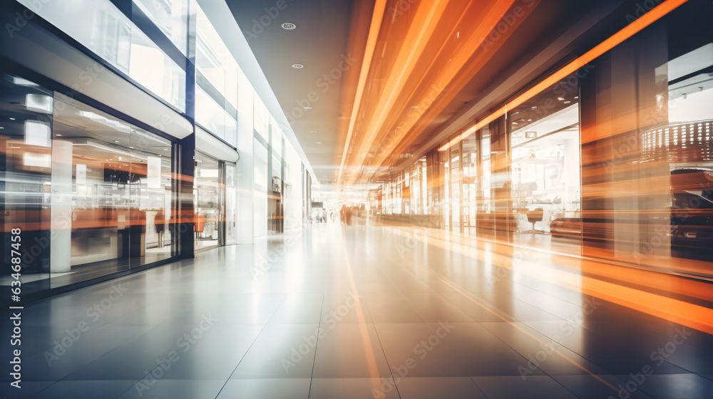 Abstract, blur, department store, shopping mall, blurred image ...